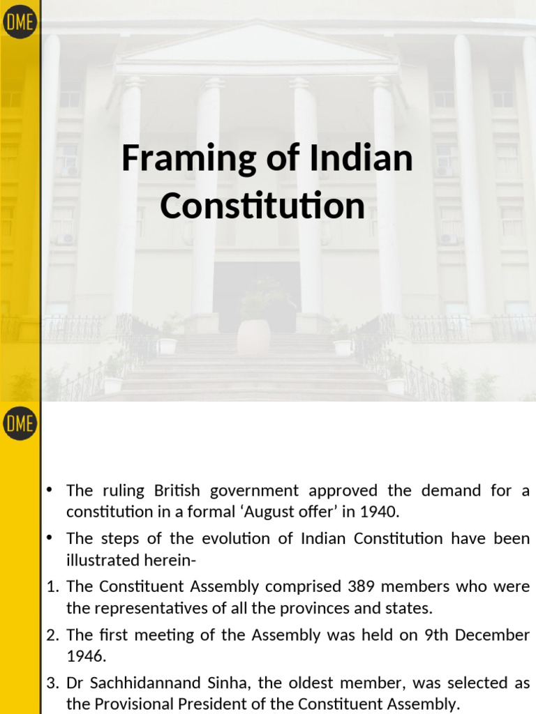 Framing and Sources of Indian Constitution | PDF | Constitution | Government