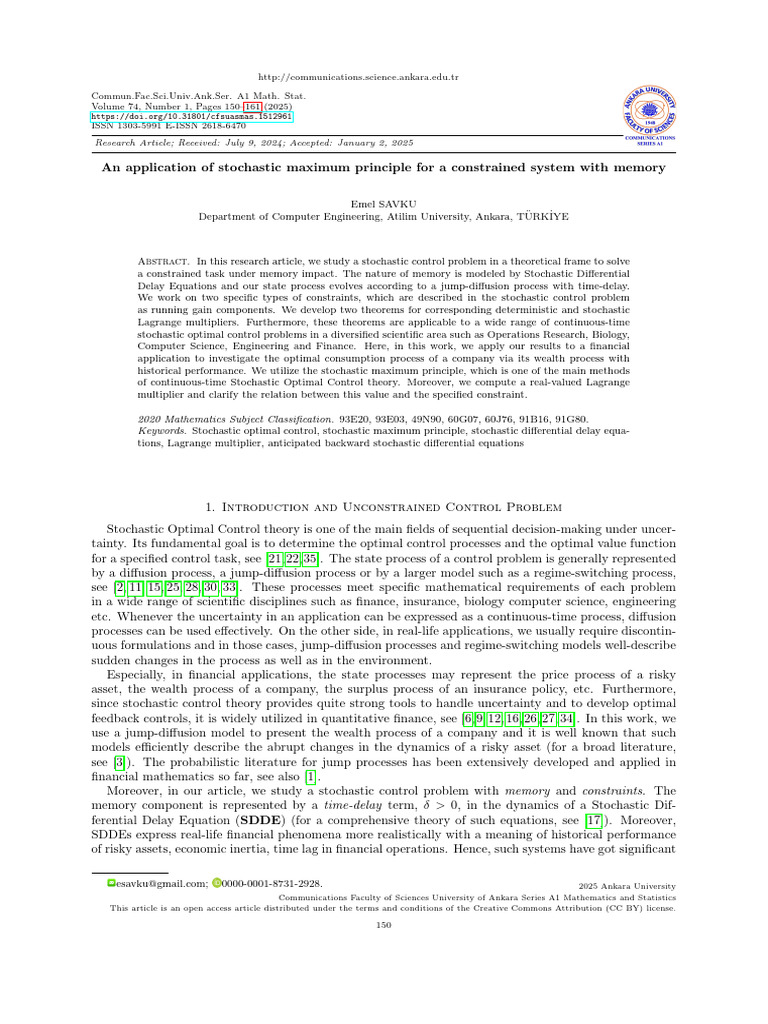 An_application_of_stochastic_maximum_principle_for | PDF | Applied Mathematics | Mathematical ...