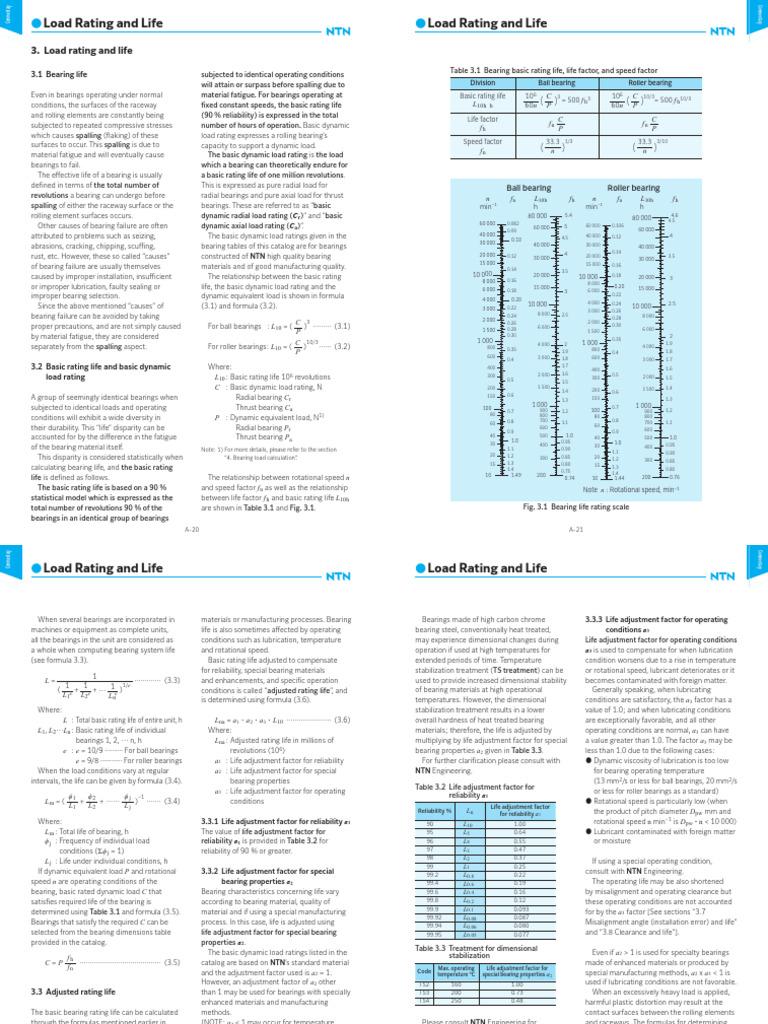Ball Bearing Life and Load Rating | PDF | Bearing (Mechanical) | Materials