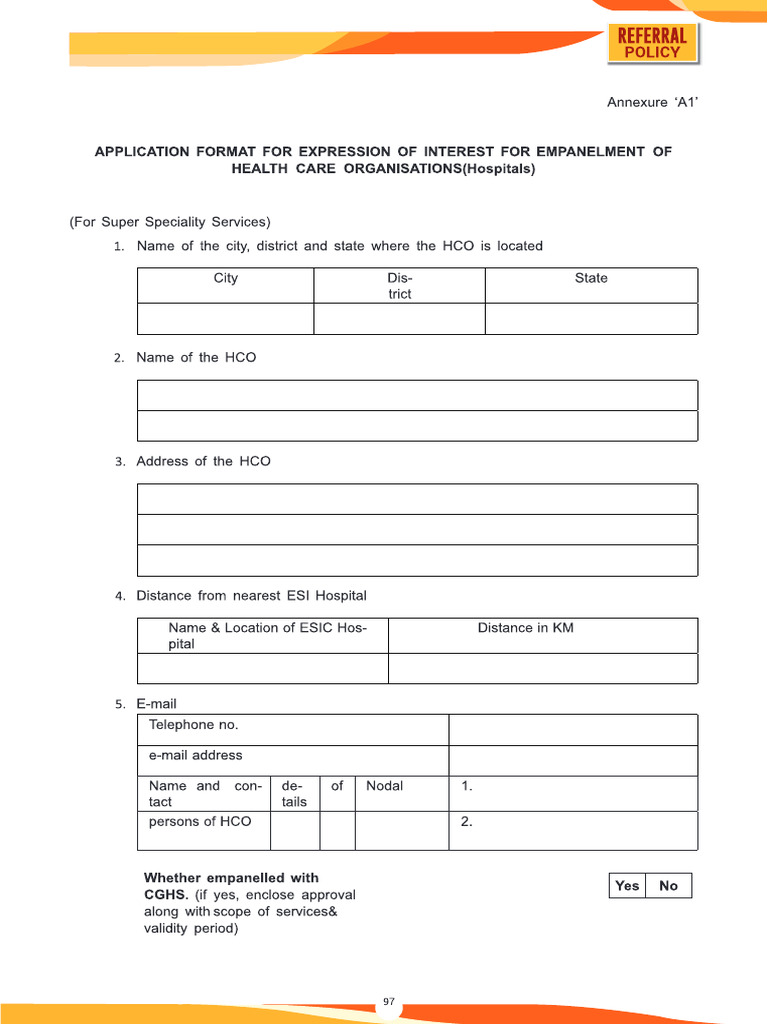ESIC Annexure A1 | PDF