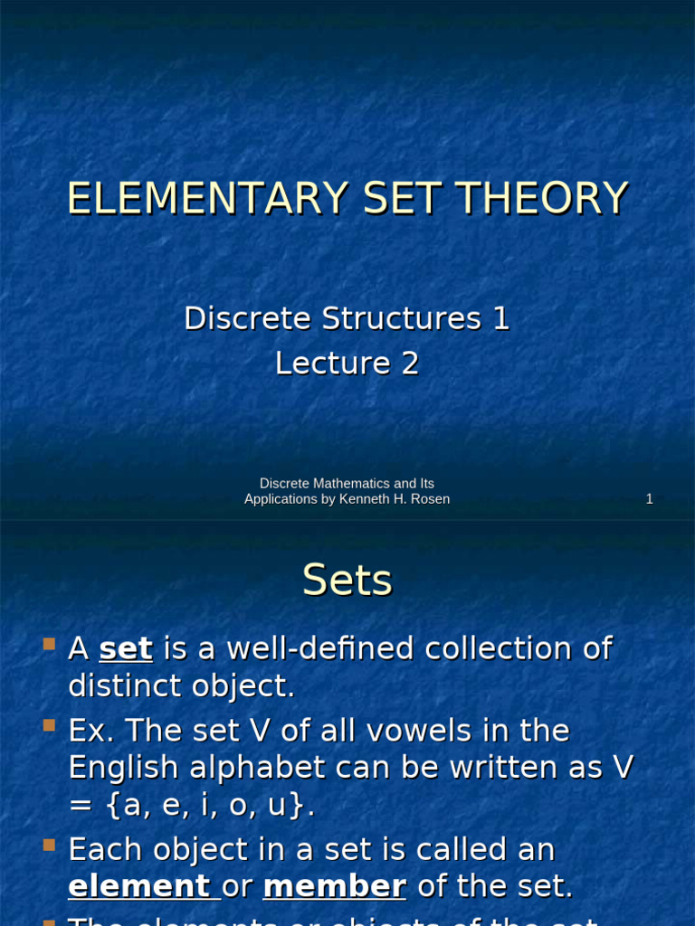 Introduction to Set Theory Concepts | PDF | Set (Mathematics ...