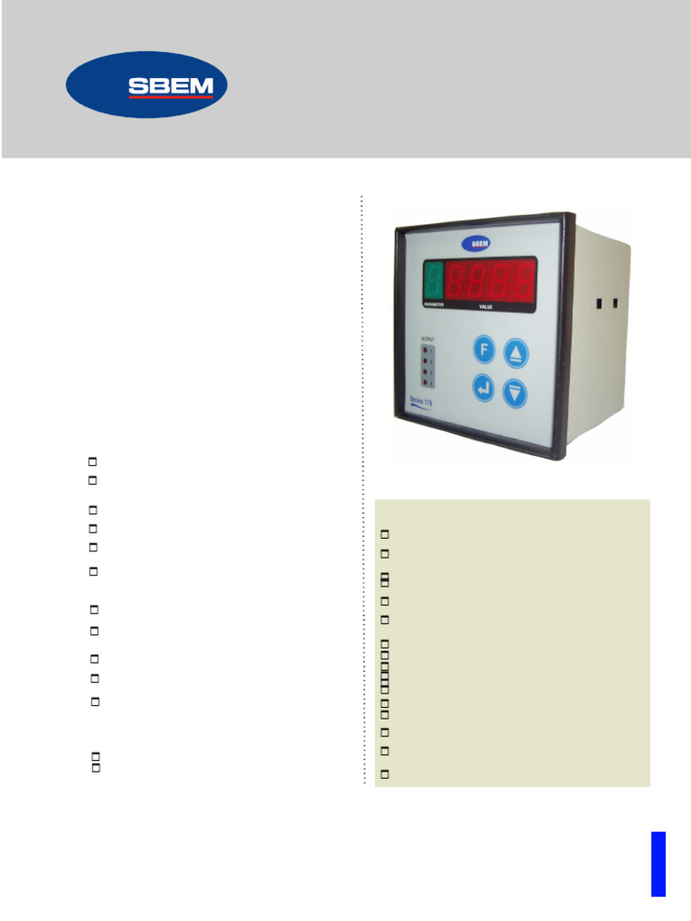 176 Series Remote Indicators-SBEM | PDF | Relay | Power Supply