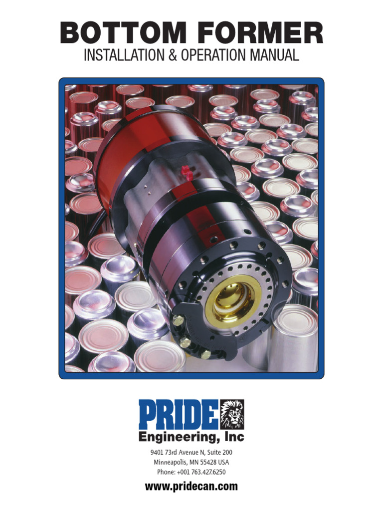 Pride Bottom Former Installation Manual | PDF | Screw | Nut (Hardware)