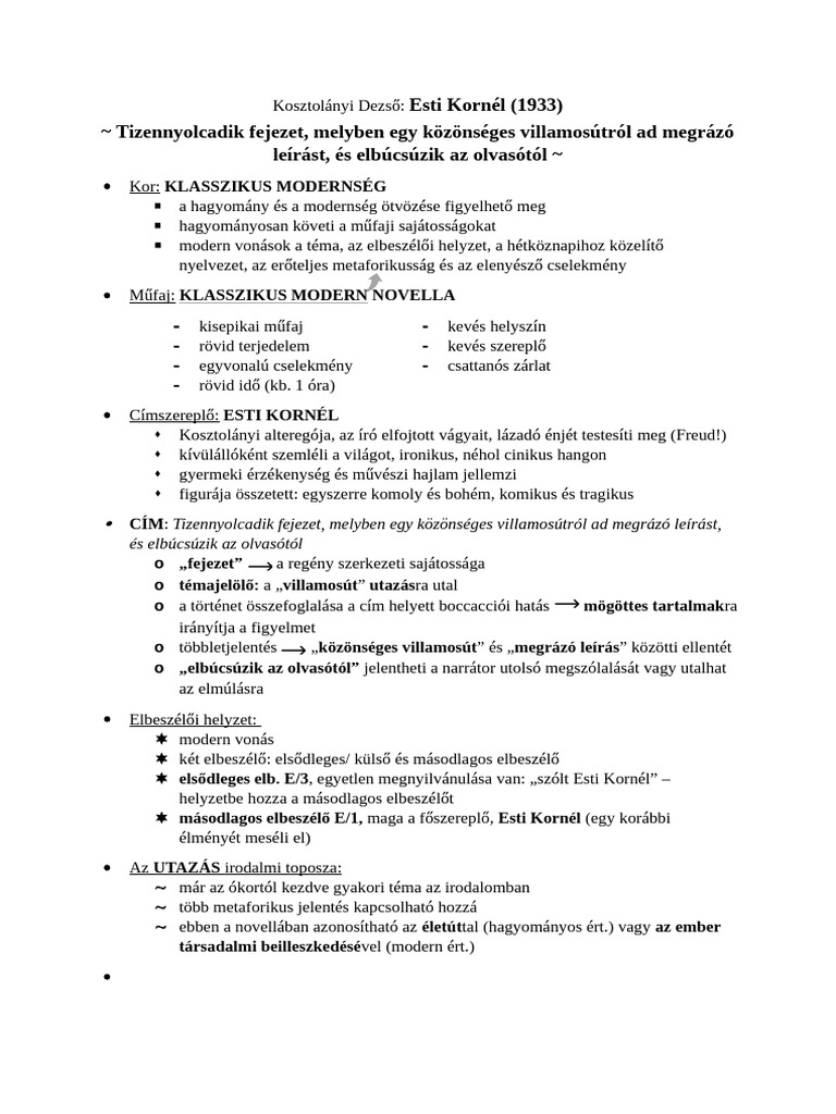 Esti Kornél | PDF