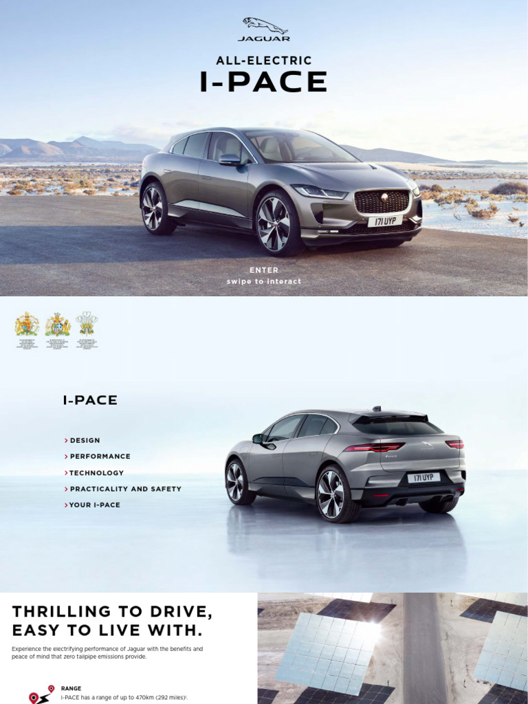 Jaguar I PACE Brochure 1X5902300000BXXEN01P - tcm660 937978 | PDF | Loudspeaker | Brake