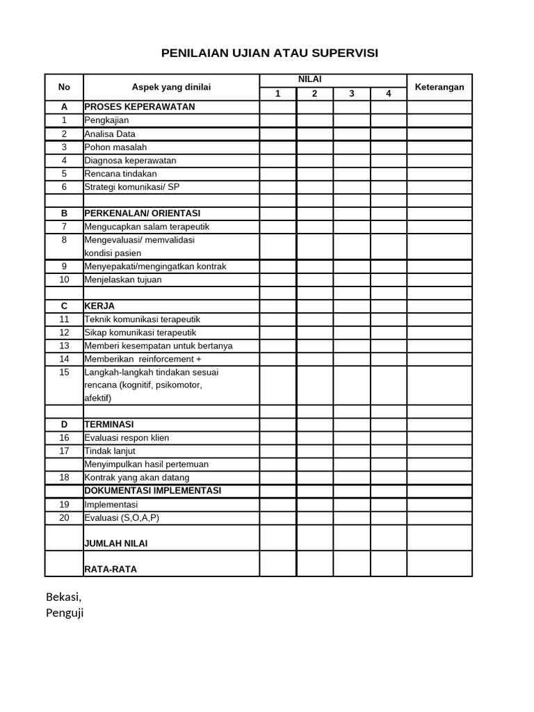 Format Penilaian Ujian | PDF