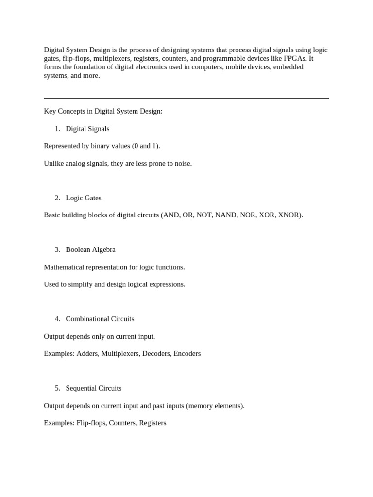 Digital System Design | PDF