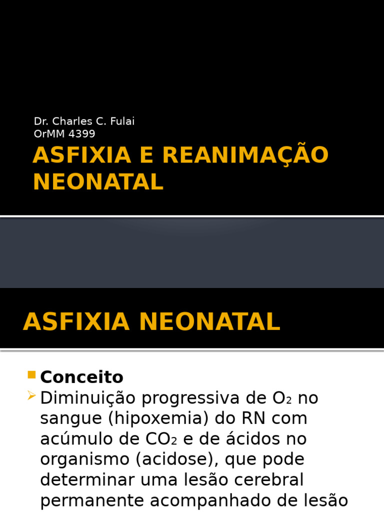 2.asfixia e Reanimacao Neonatal | PDF | Parto | Respiração