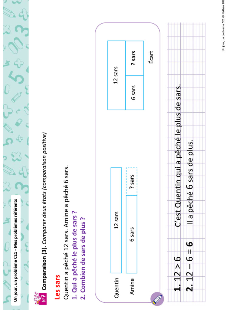 Problème Référent 7 Un Jour Un Problème CE1 | PDF