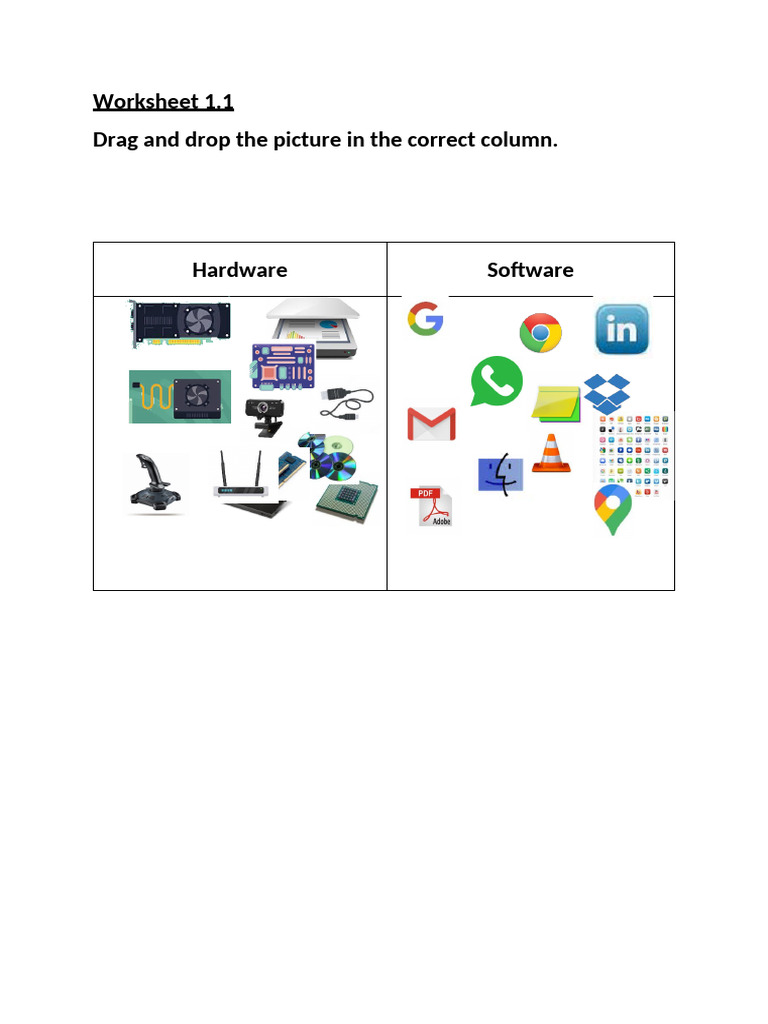 P6-Term2-Worksheet (1) - Hardware & Software | PDF