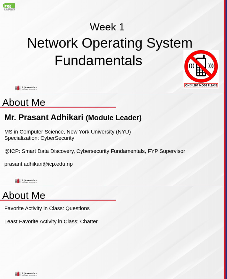 01-Lec - Concepts of OS & Networking and of Week 1 | PDF | Operating System | Microsoft Windows