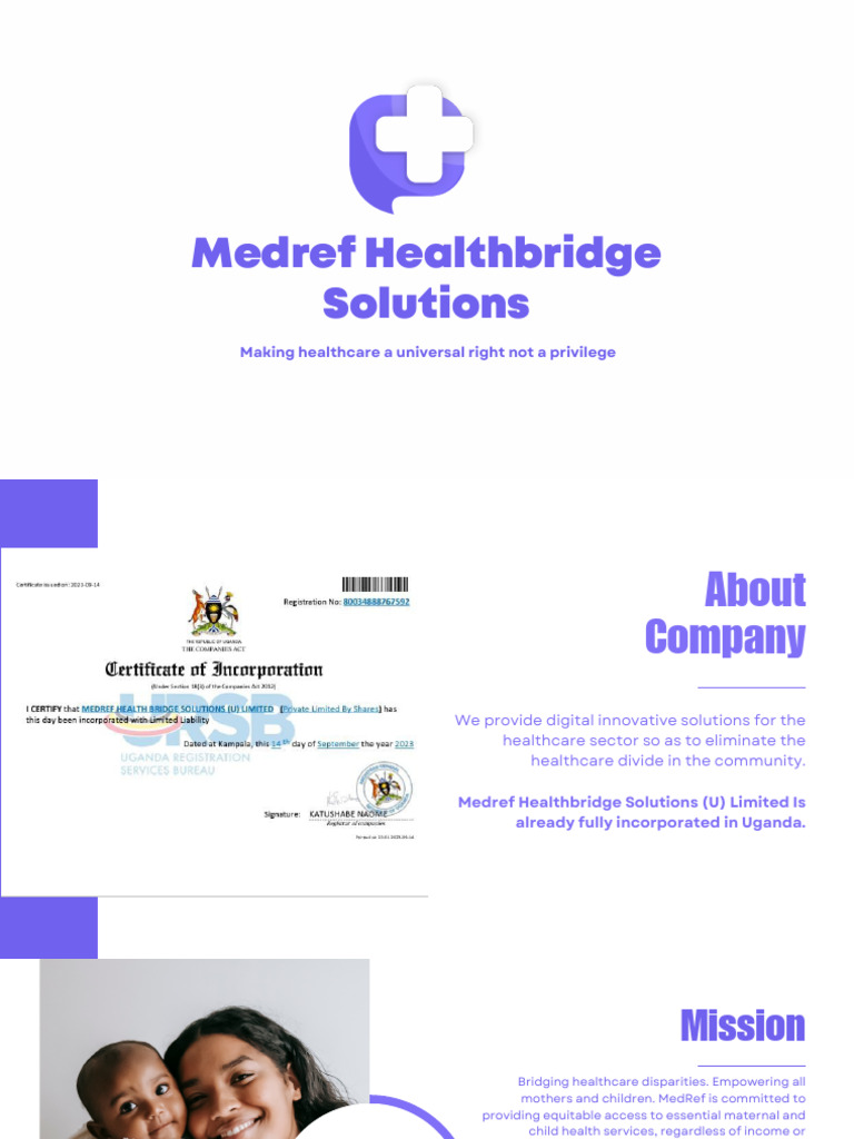 5 Medref Health bridge Solutions Investor Pitch Deck | PDF | Health ...