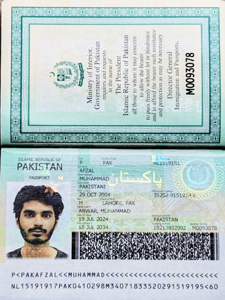 Afzal Passport Scan | PDF