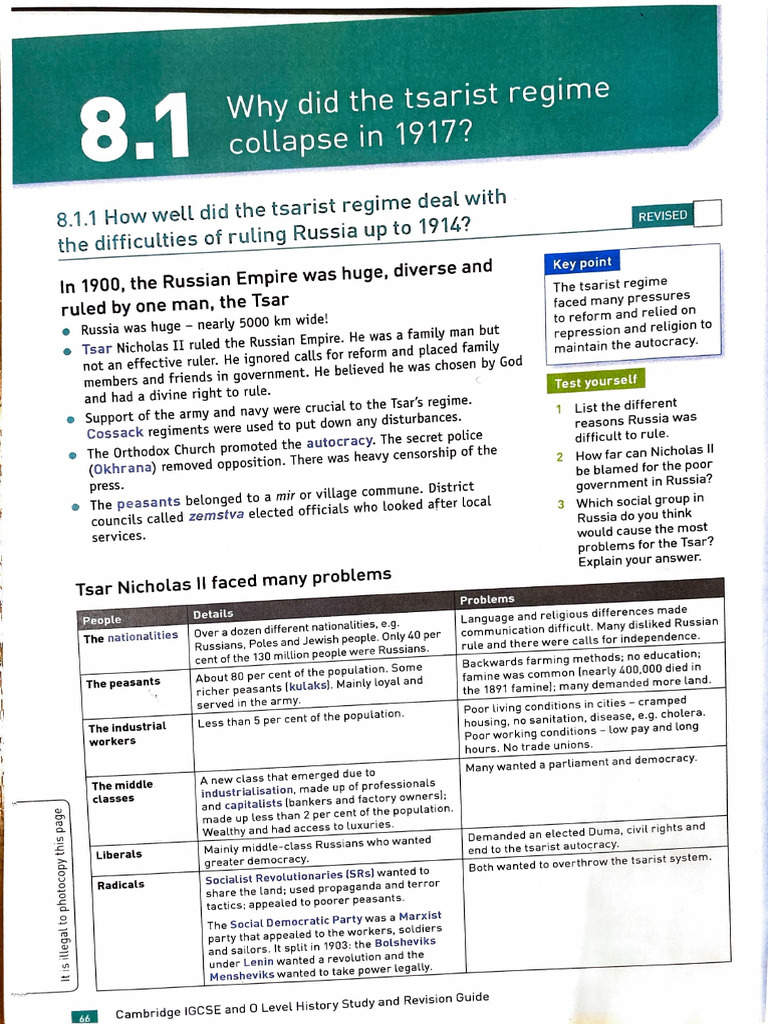 Causes and Main Events of The Russian Revolution | PDF | Russian Empire