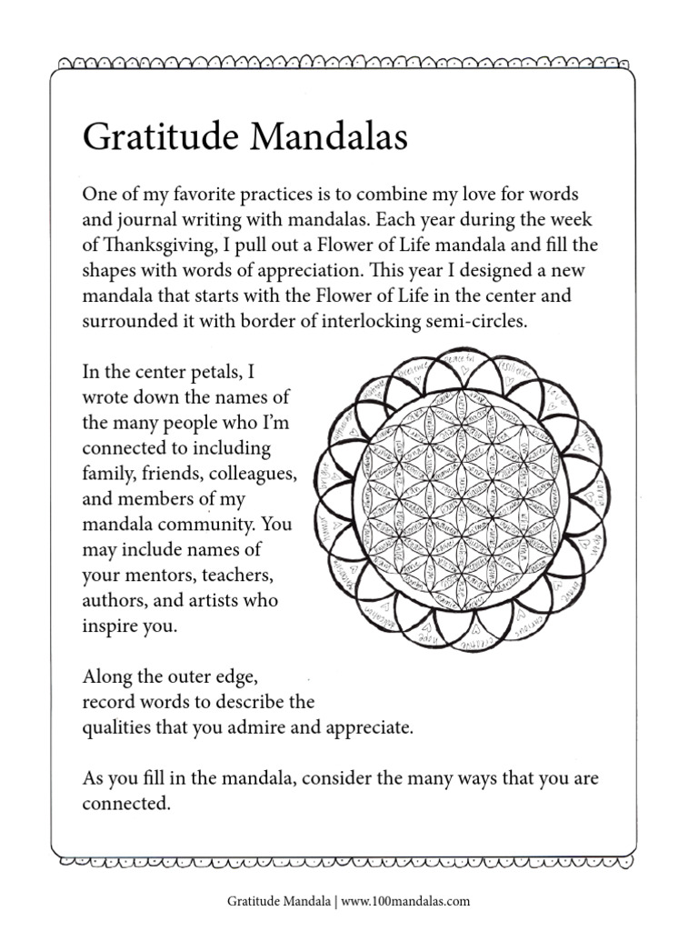 100mandalas-gratitudemandala | PDF | Mandala