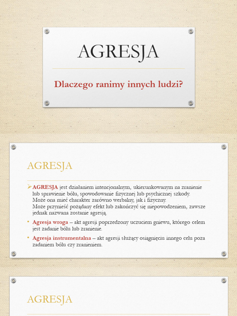 Agresja I Przemoc | PDF