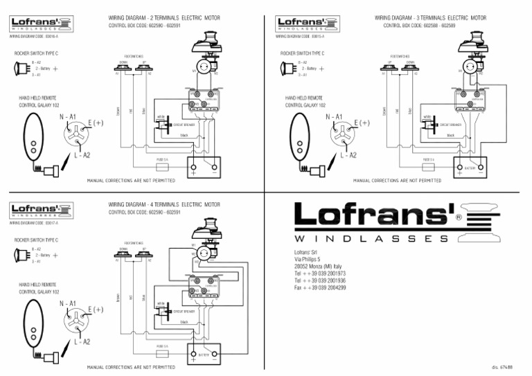 Lofrans Control Box Wiring | PDF