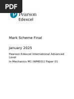 Edexcel IAL Mechanics M1 Mark Scheme | PDF | Momentum | Mathematics