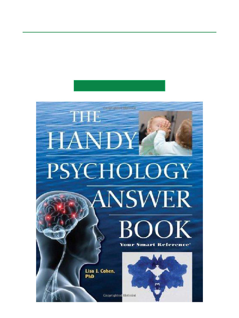 Read The Handy Psychology Answer Book Direct Download | PDF