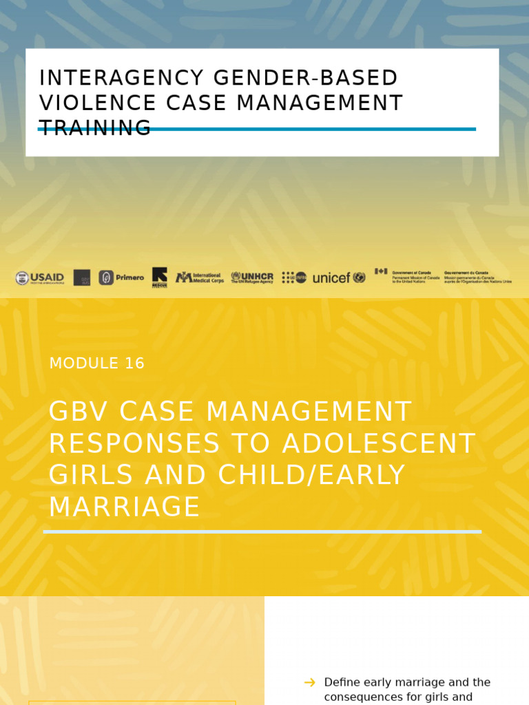 Module 16 - Adolescent Girls and Early Marriage - Final | PDF | Family ...