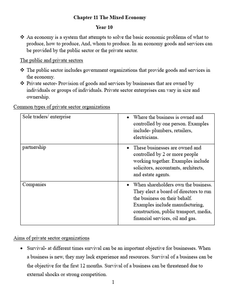 Chapter 11 Mixed Economy | PDF | Market (Economics) | Externality