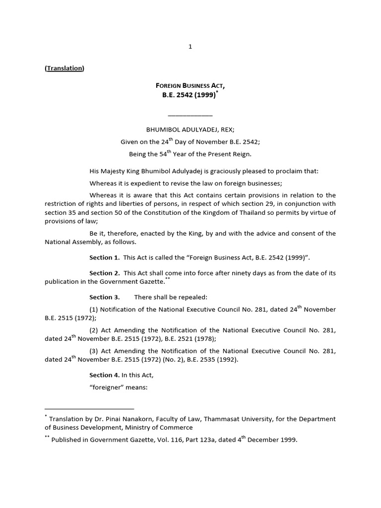 Foreign Business Act - 5dd766122ff27 | PDF | Overview Of Gun Laws By ...