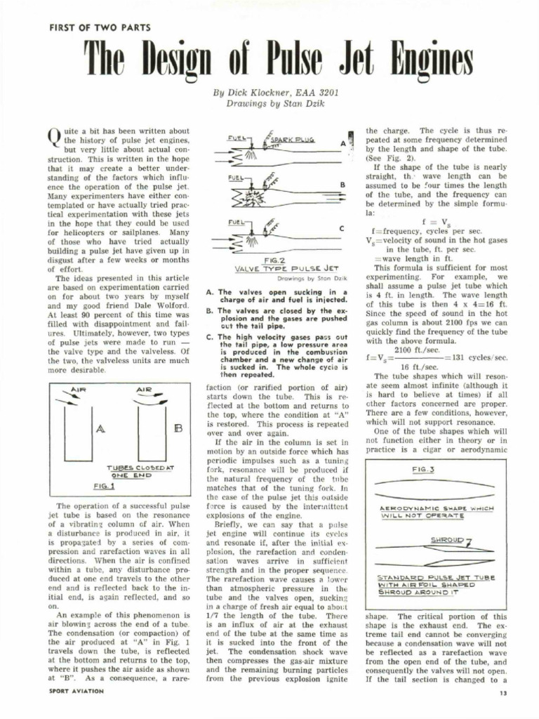 The Design of Pulse Jet Engines | PDF | Jet Engine | Rotating Machines