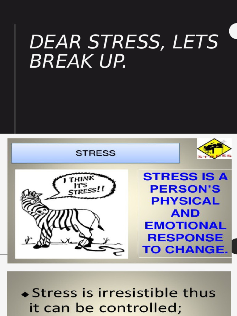 Dear STRESS Lets Break Up | PDF