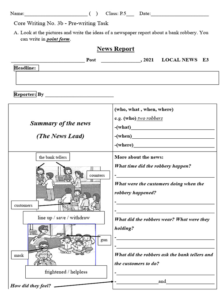 Bank Robbery Report Writing Guide | PDF