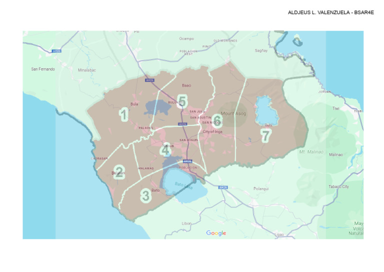 A4 Size - Rinconada Region Map Layout | PDF