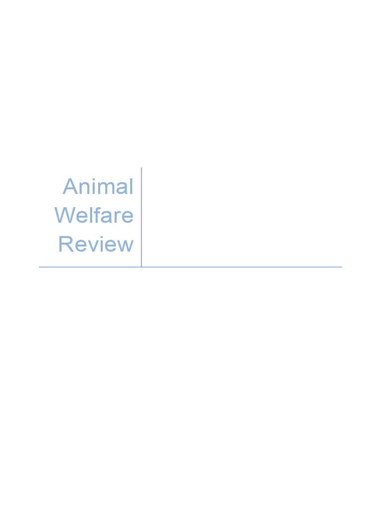 Animal Welfare Review - October 2015 | PDF | Animal Welfare | Policy