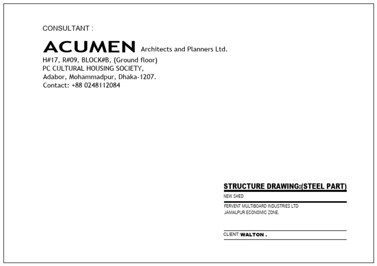 Fervent Warehouse - New Shed - Steel Drawing 20250301-B & W | PDF