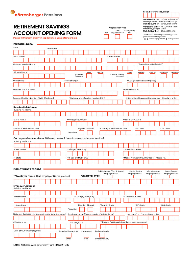 Rsa Form | PDF | Passport | Government And Personhood