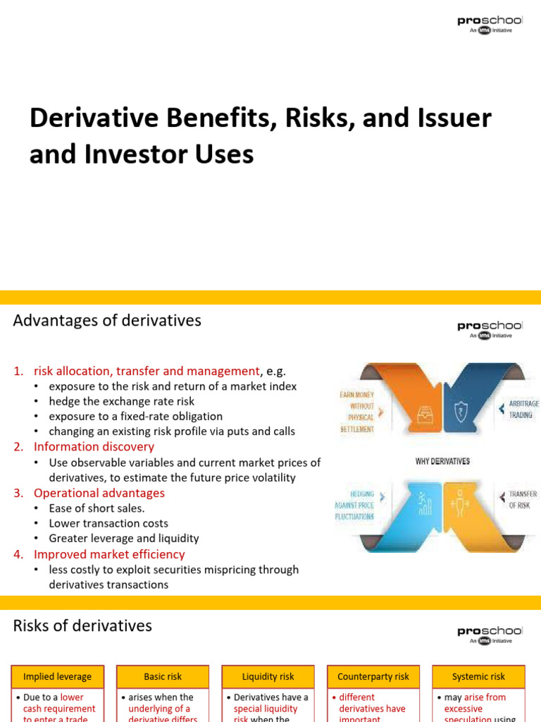 Derivative Benefits, Risks, and Issuer and Investor Uses | PDF ...