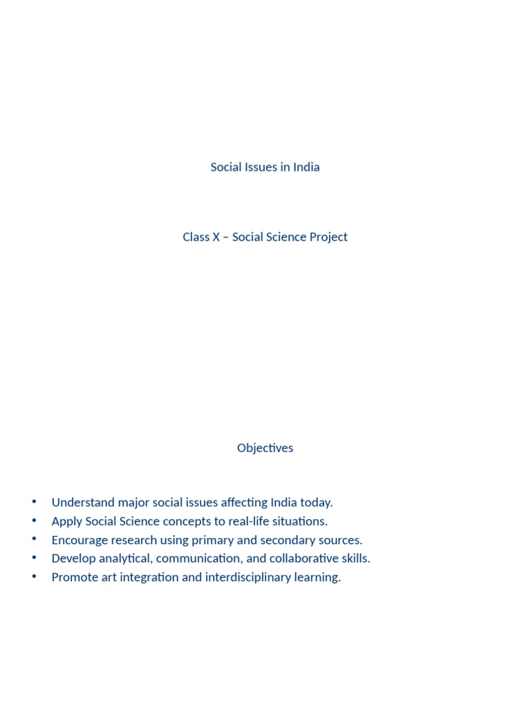 Social Issues Class X Project Decorated | PDF | Poverty & Homelessness ...