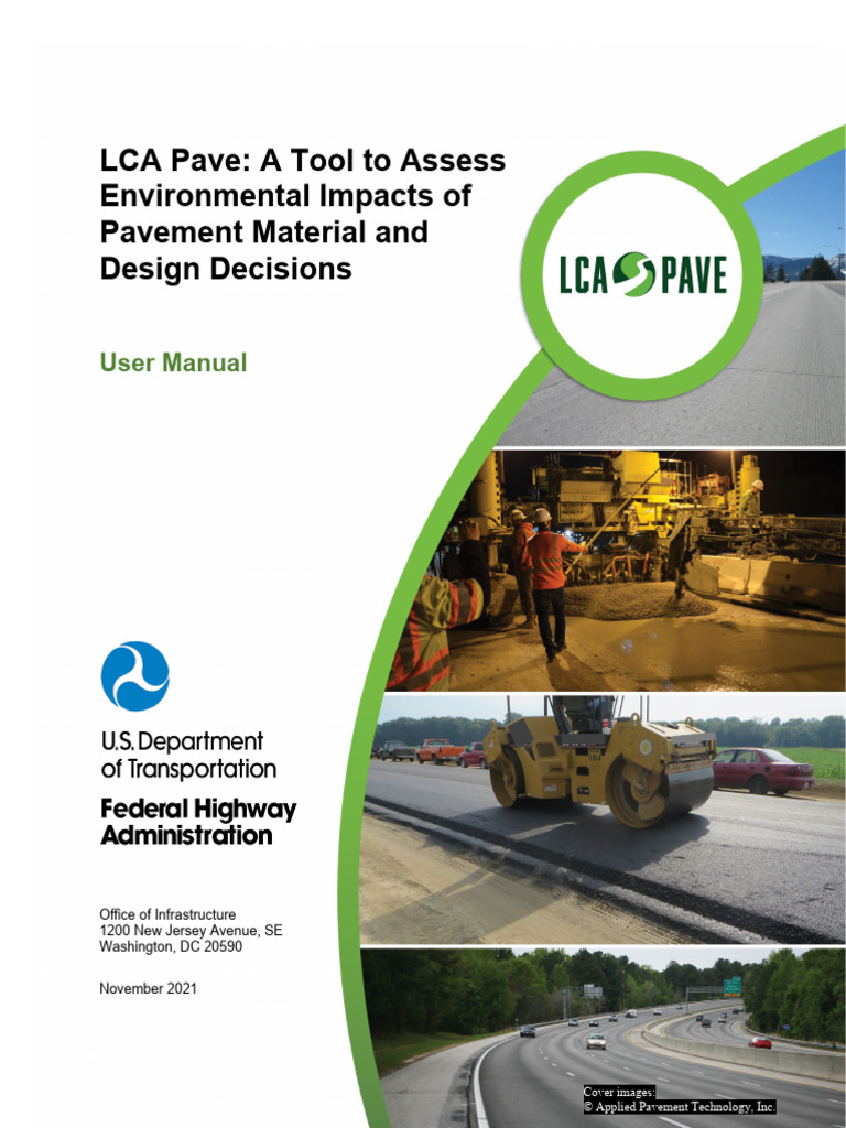 LCA Pave Tool User Manual | PDF | Life Cycle Assessment | Microsoft Excel