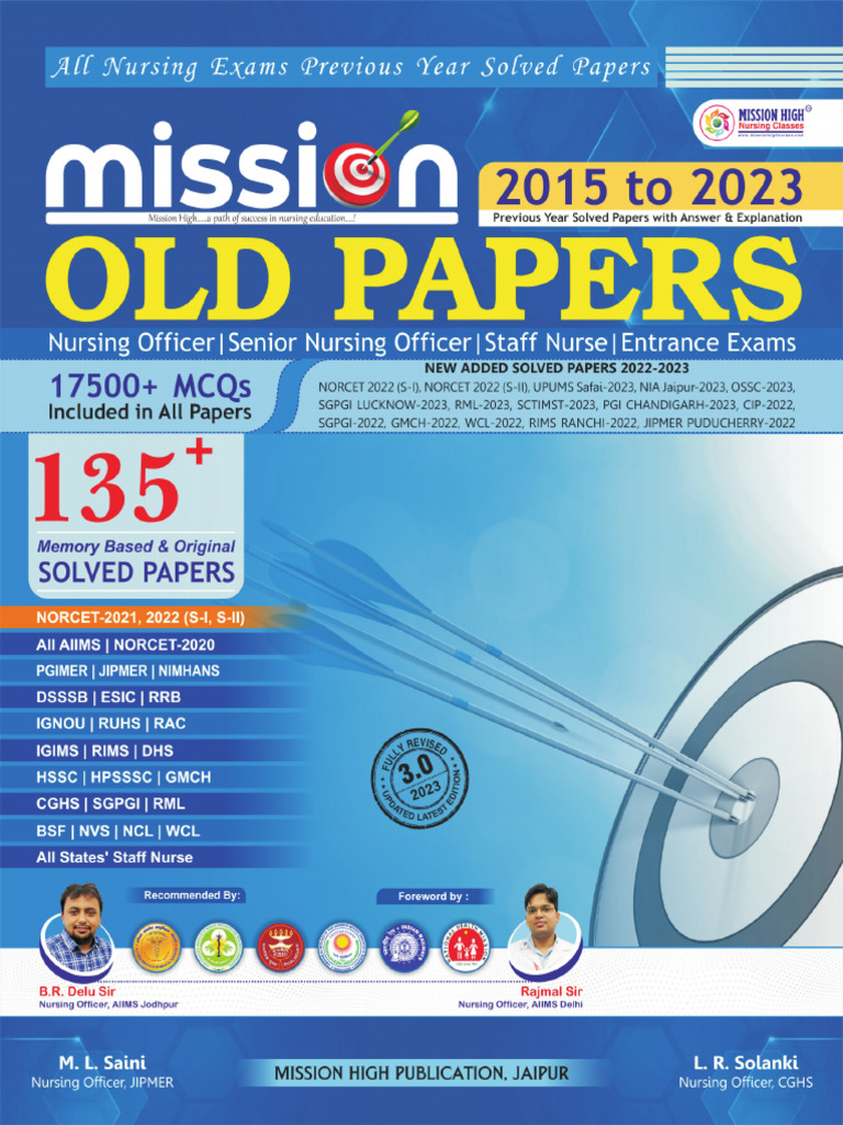 Mission Old Papers: Nursing Exam Guide | PDF