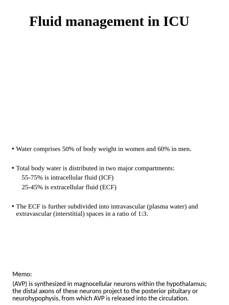 Fluid Management in ICU | PDF