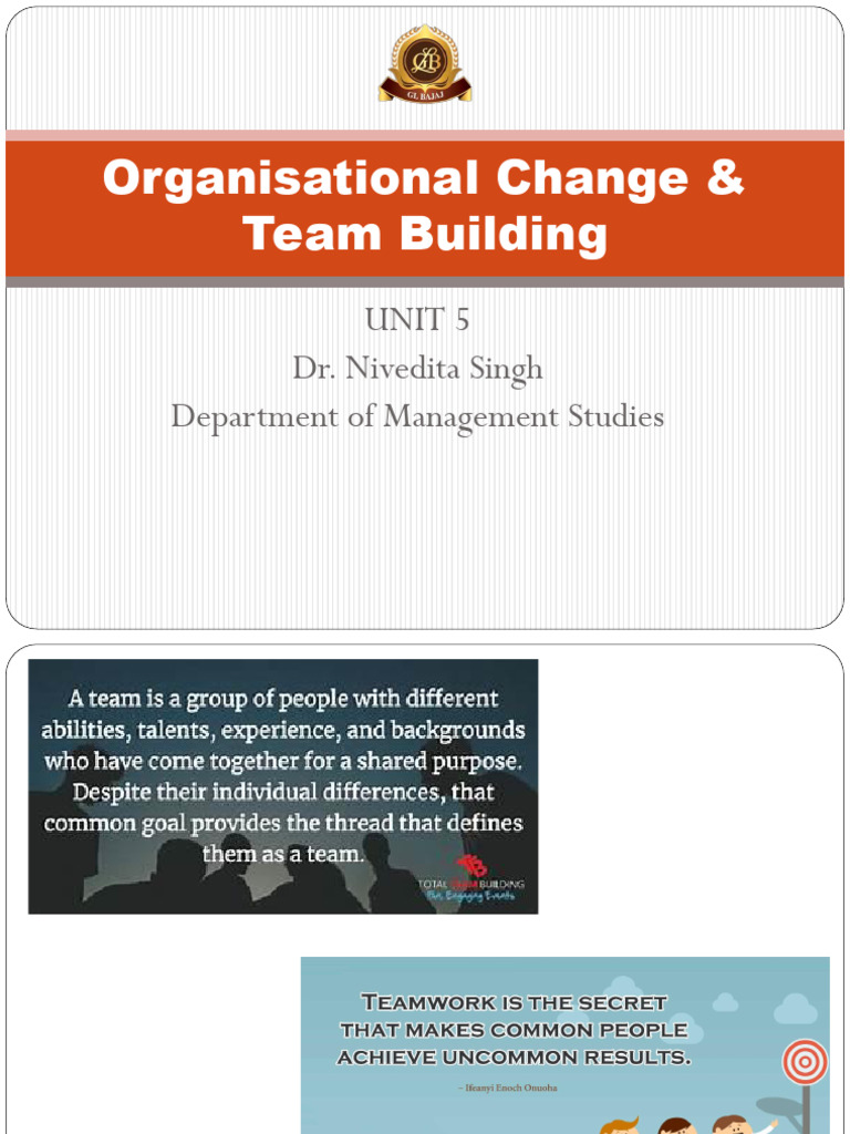 Team Building and Organizational Change | PDF | Team Building | Psychology