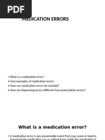 Medication Errors PPT 1 | PDF | Medical Error | Chemistry