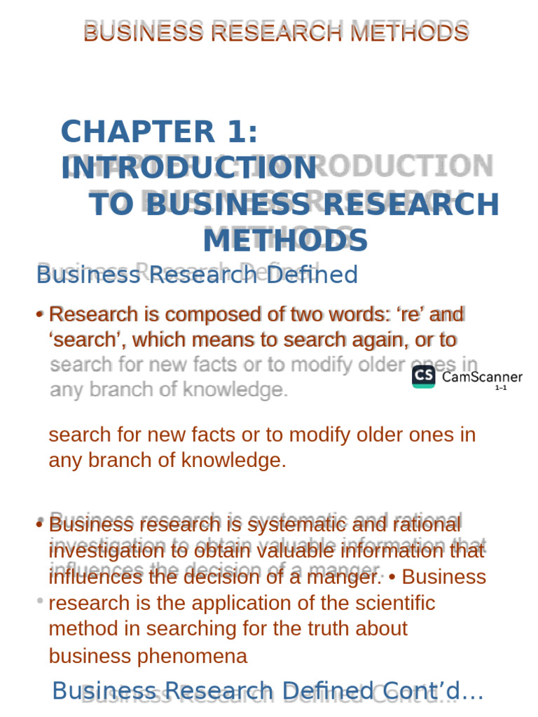 Chapter 1 Overview of Research | PDF | Scientific Method | Knowledge