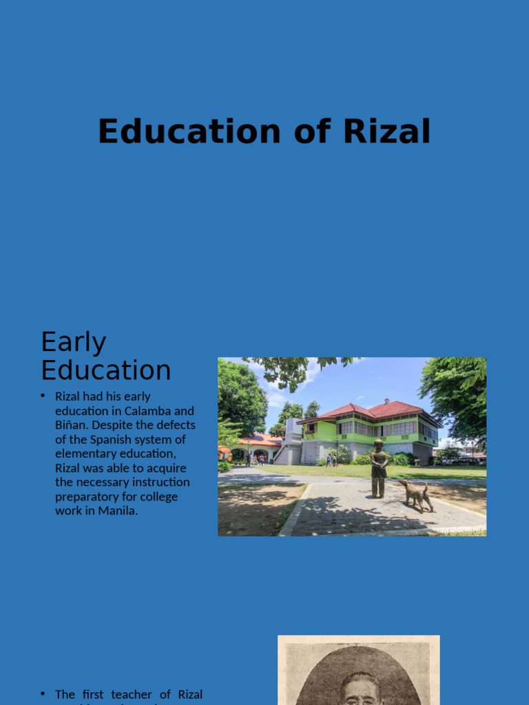 Rizal's Educational Journey in the Philippines | PDF