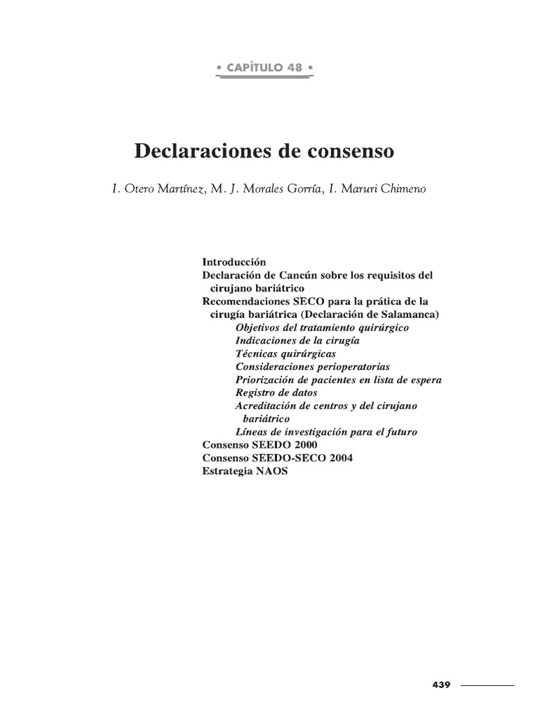 Declaraciones de Consenso | PDF