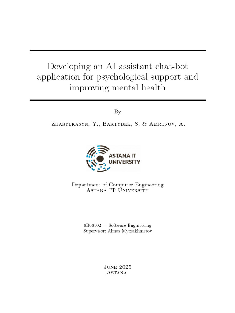 AITU_Thesis_Template__1_ (1) | PDF | Intelligence (AI) & Semantics | Artificial Intelligence