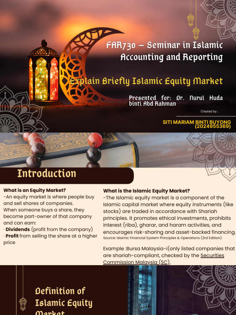 Overview of the Islamic Equity Market | PDF | Preferred Stock | Islamic ...