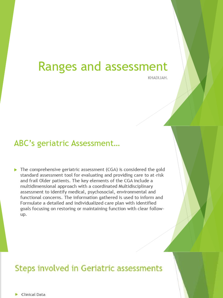 Comprehensive Geriatric Assessment Guide | PDF | Caregiver | Geriatrics