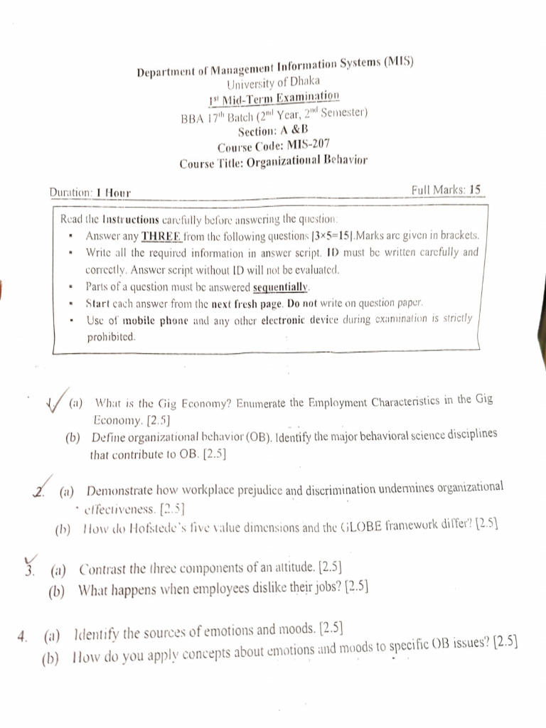 MIS 207 17th Mid-1 | PDF