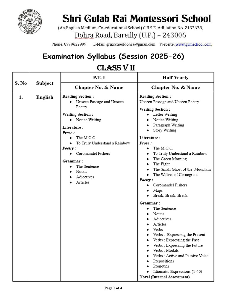 Syllabus | PDF