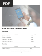 MTN Mobile Money Withdrawal Charges | PDF | Banking | Service Industries