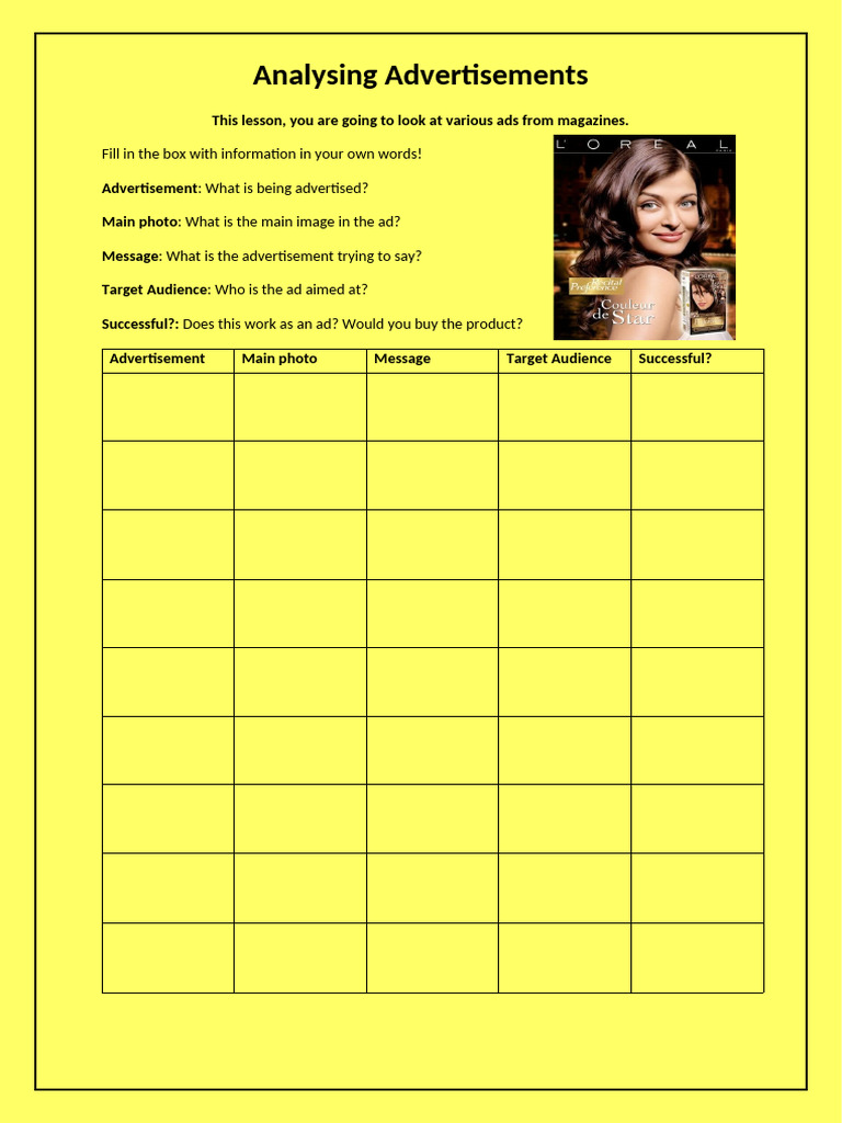 Analysing Advertisements | PDF